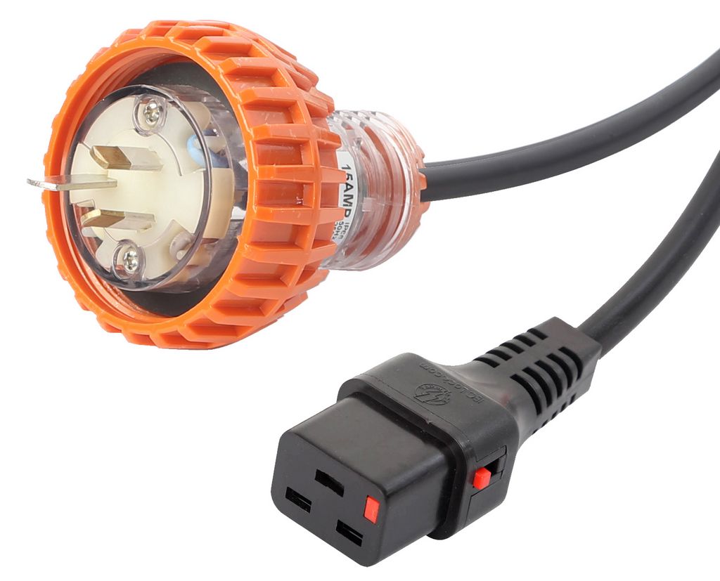 IEC-LOCK C19 TO 15A CAPTIVE MAINS PLUG, IEC-Lock