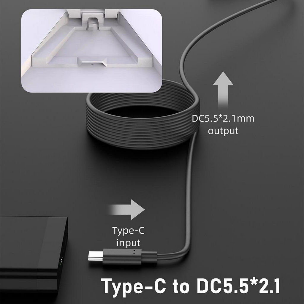 DCL-J21CM-0050 Usb-C To 2.1Mm Dc Adaptor Cable, Dc To Usb Plugs ...