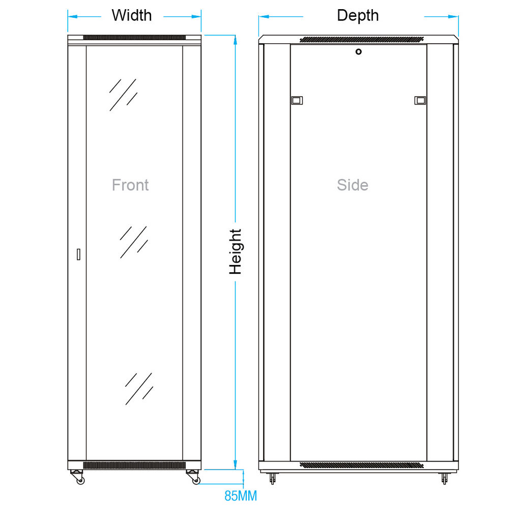 42Ru 600Mm Wide 1000Mm Deep Fully Assembled Rack Cabin | Wagner Online ...