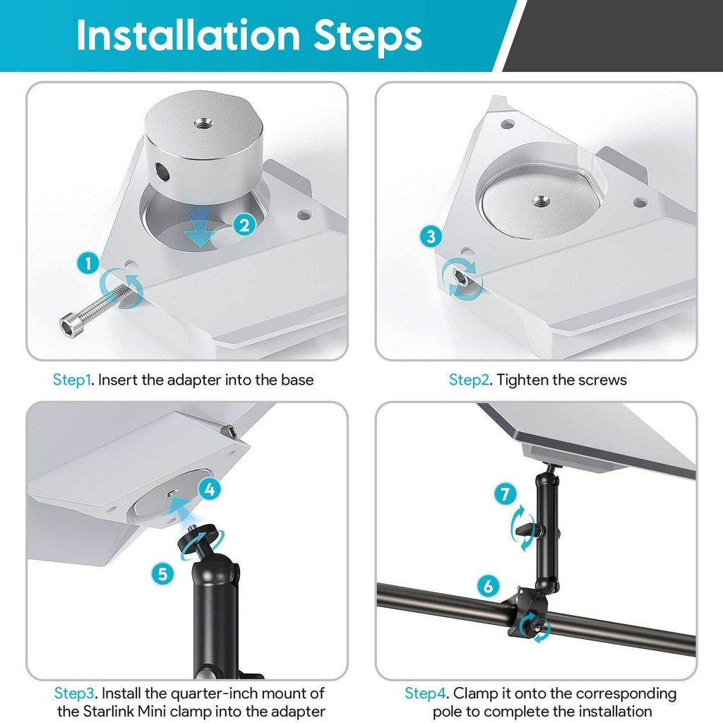 Starlink Mini Pole Mount Clamp | Wagner Online Electronic Stores