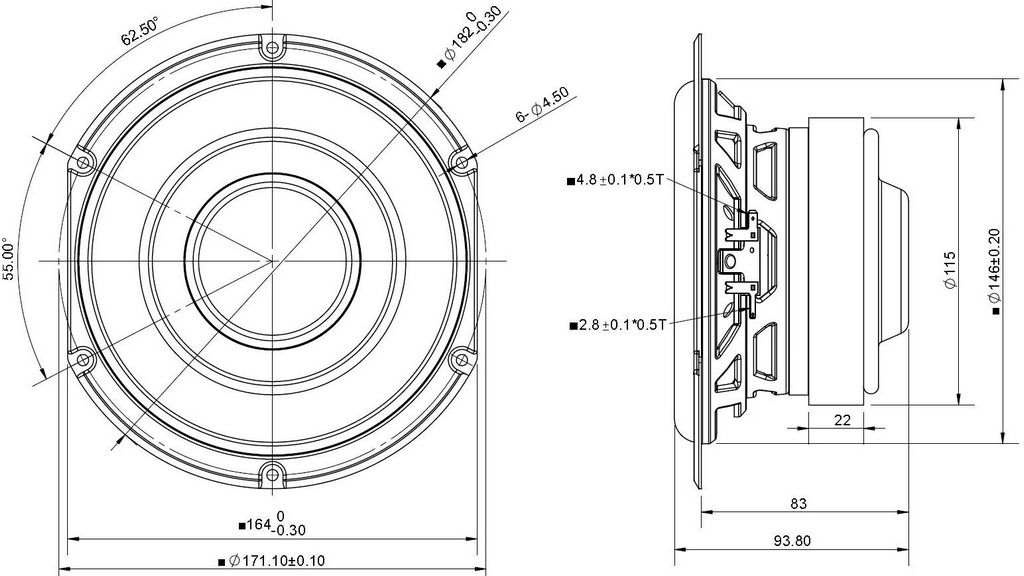 P830946 Peerless By Tymphany 6½" Sls Subwoofer, Peerless | Wagner ...